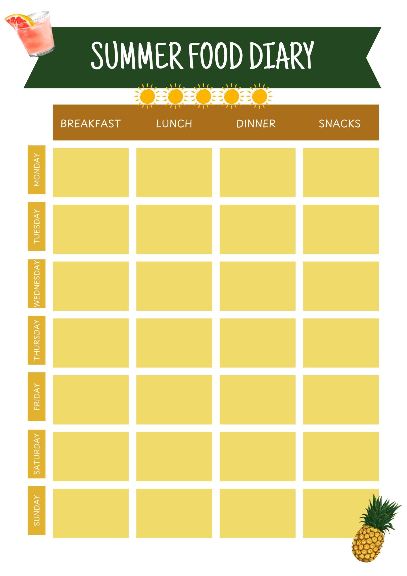 Kids Summer Planner Printable – Fun Activity Journal, Goal Tracker ...
