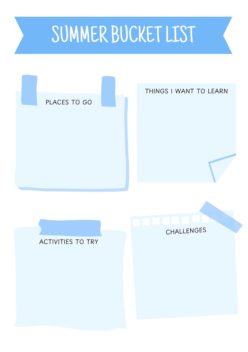 Kids Summer Planner Printable – Fun Activity Journal, Goal Tracker ...