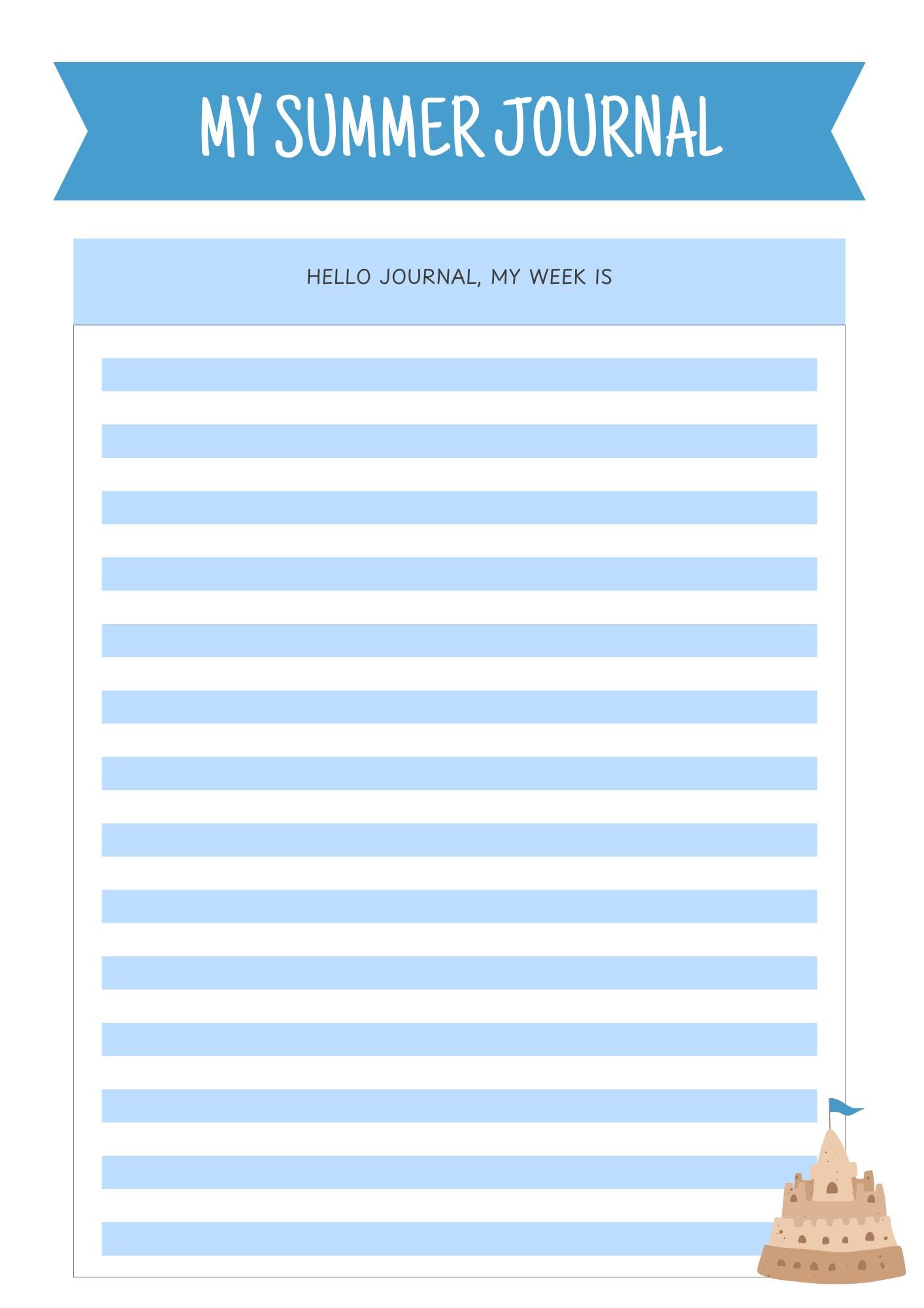Kids Summer Planner Printable – Fun Activity Journal, Goal Tracker ...