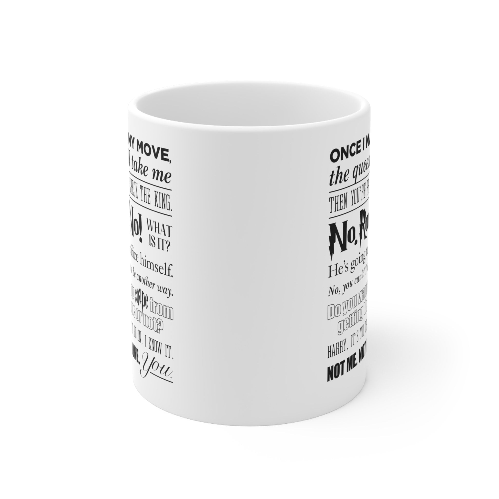 Wizard Coffee Mug, Holiday Wizard Mug, Not Me. Not Hermione. You ...