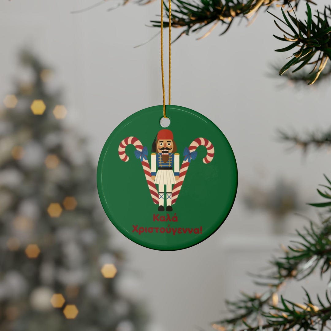 Greek Evzone Nutcracker Ceramic Christmas Ornament - Etsy