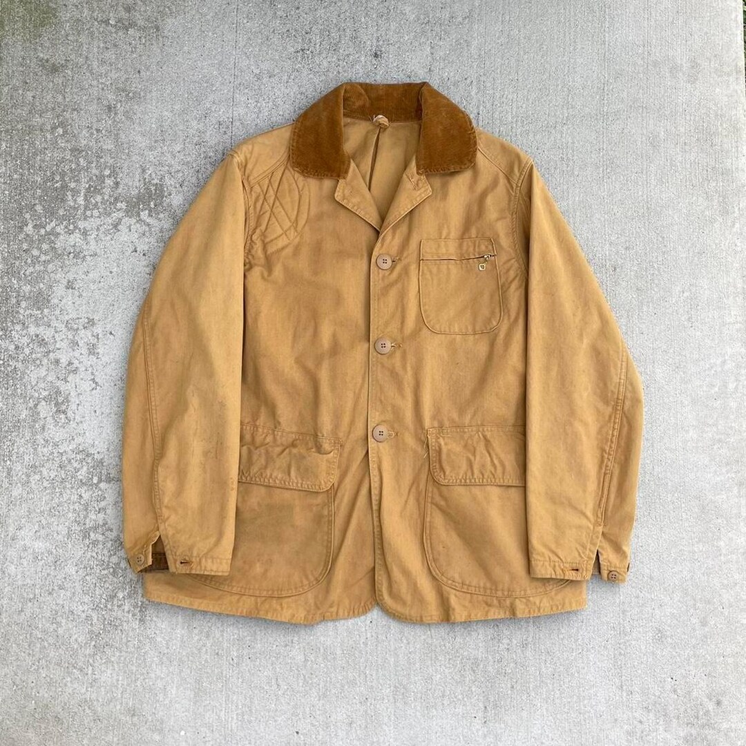 Vintage 1950s 60s Sears Roebuck J.C. Higgins Canvas Hunting Jacket XL ...