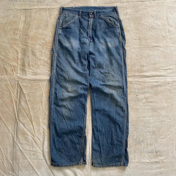 Vintage 1950s Carpenter Jeans Dungarees 31x31 - Gem