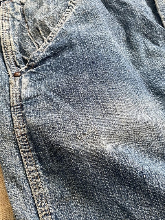 Vintage 1950s Carpenter Jeans Dungarees 31x31 - Gem