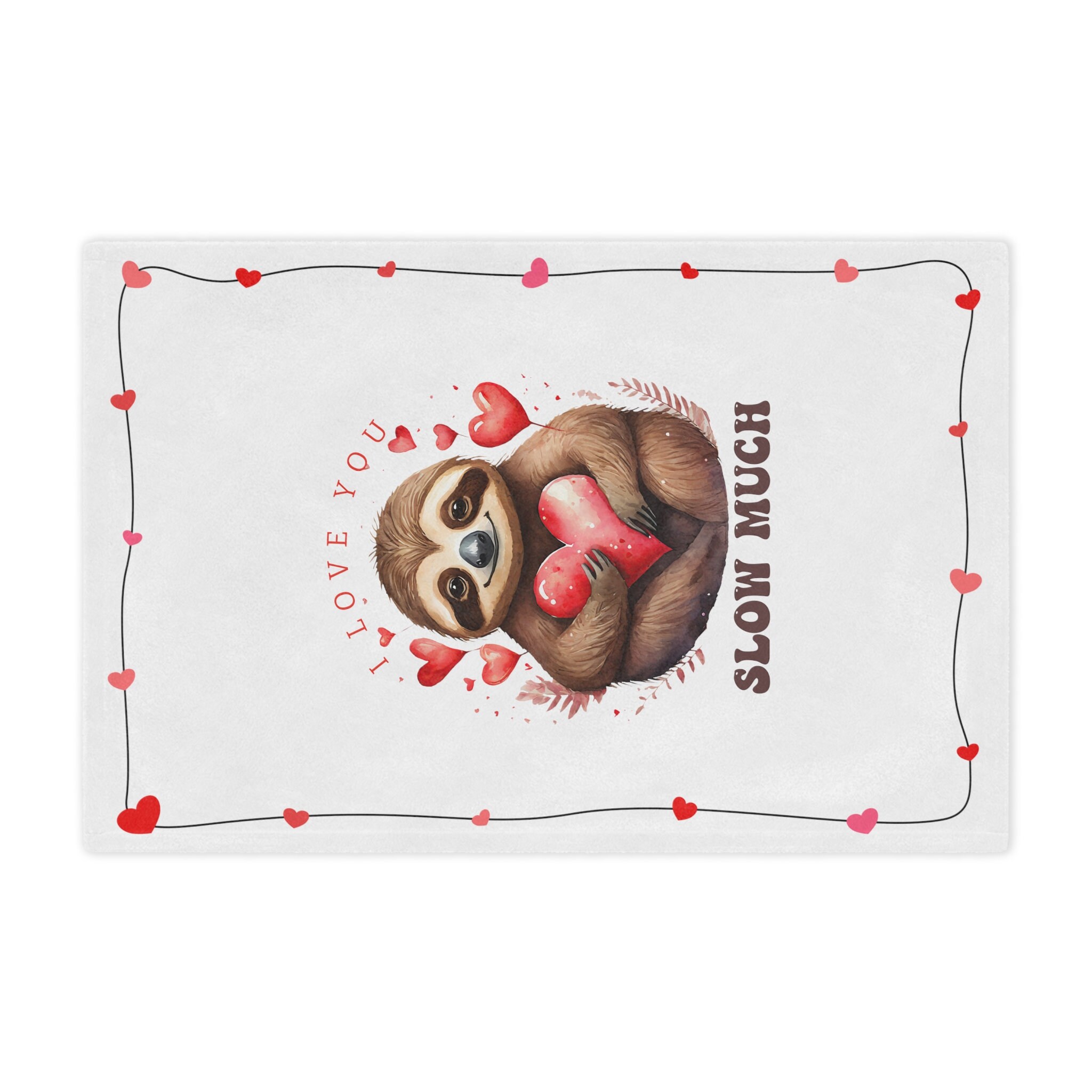 Valentines, Sloth, Hearts, Valentines Gift, Love, Teen Girl, Blanket ...