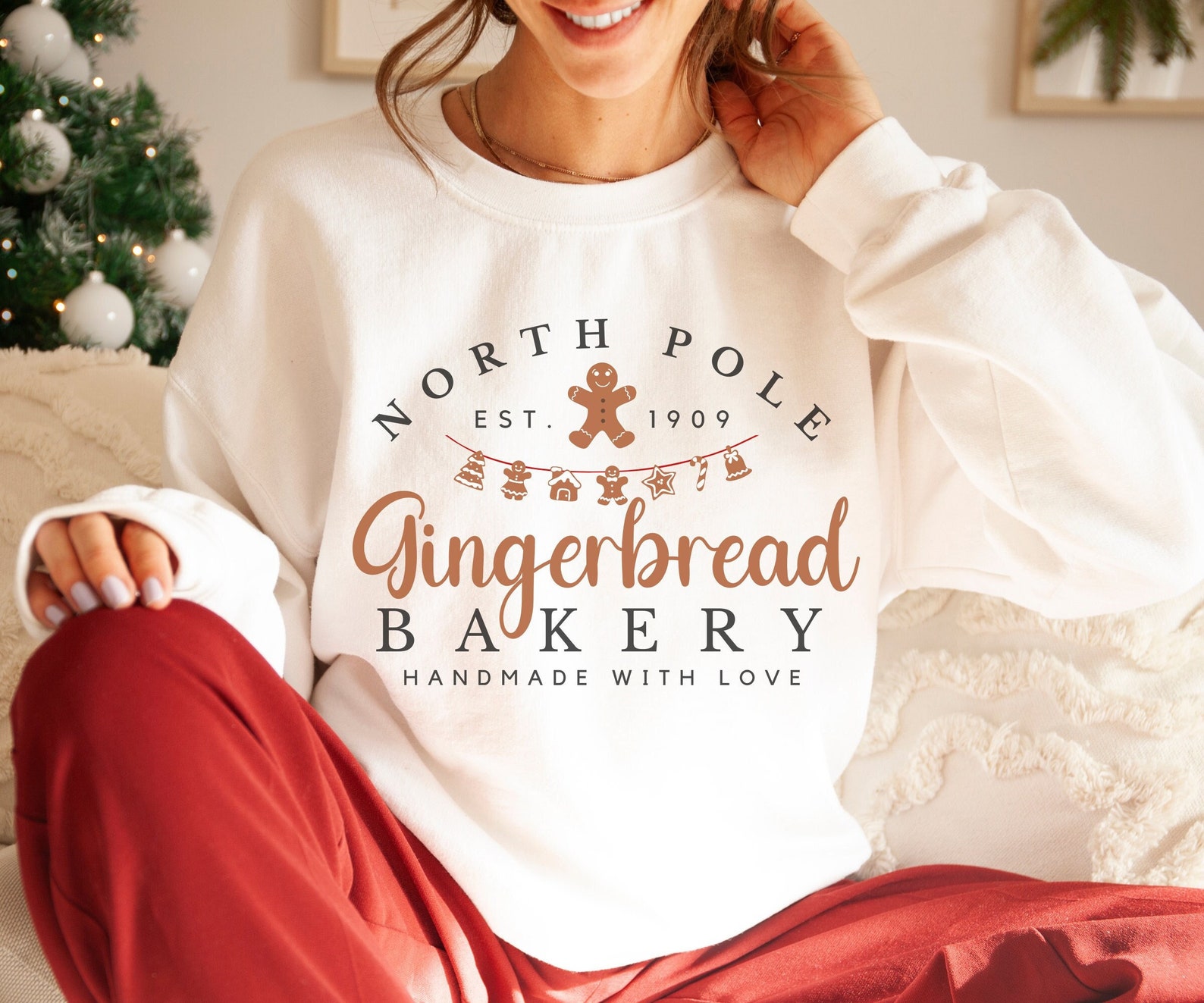 Gingerbread Bakery, Gingerbread Crewneck, Gingerbread Sweater, Vintage ...
