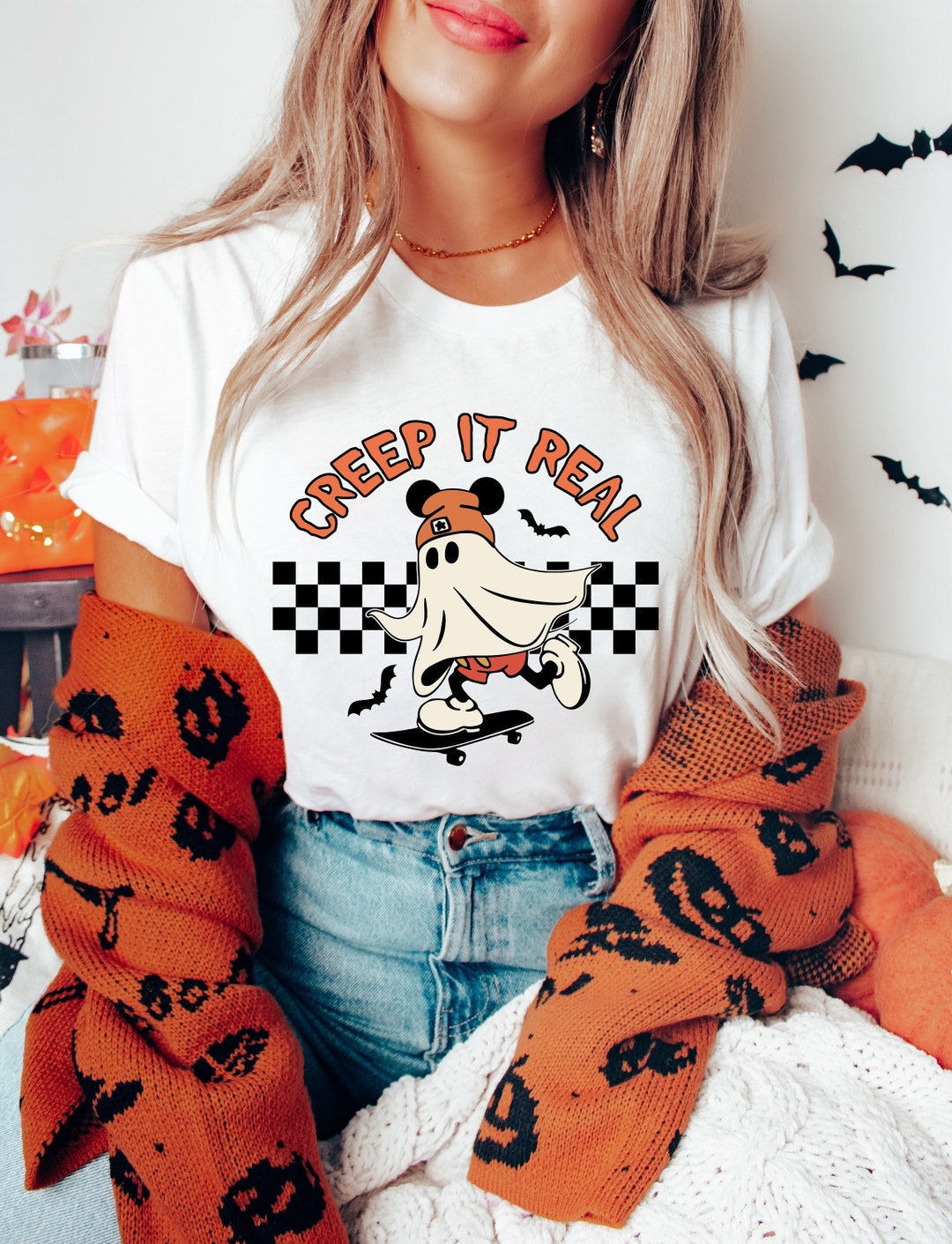 Creep It Real Mickey Ears Shirt, Creep It Real Shirt, Vintage Ghost ...