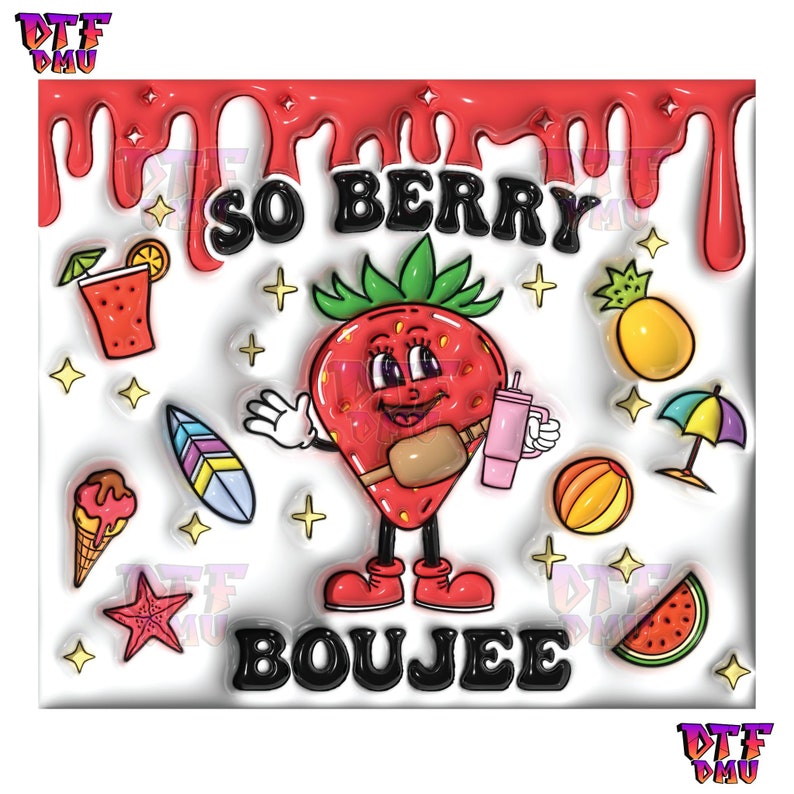 So Berry BOUJEE 3D Inflated Tumbler Wrap, Puffy Tumbler Design ...