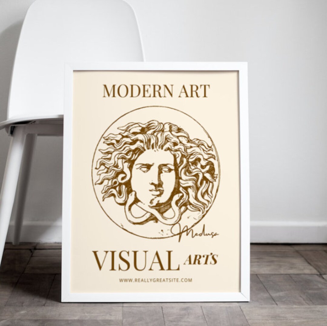 Brown and Beige Modern Wall Art Poster | Digital and Instant Home Decor ...