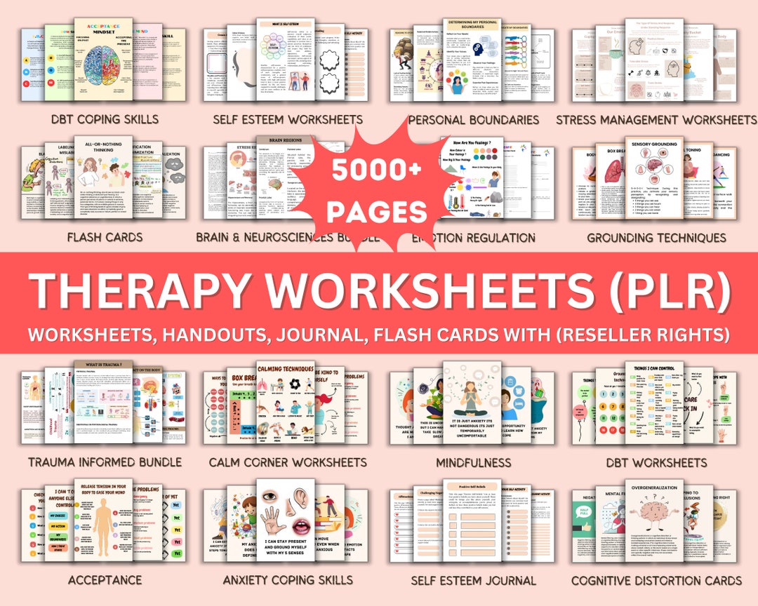 Therapy Worksheet Bundle, Psychology Resources, Inner Critic ...