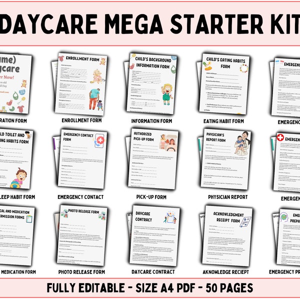 Home Daycare Forms - Etsy