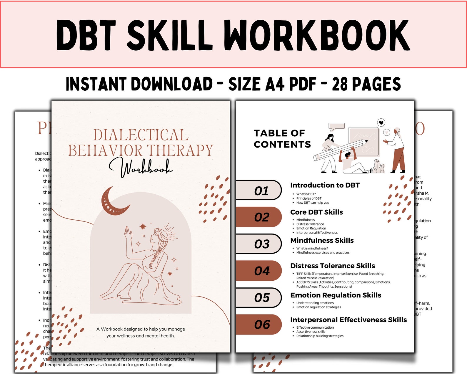 DBT MEGA BUNDLE, Dbt Skills, Dbt Workbook, Therapy Worksheet ...