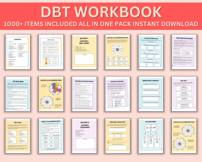 Therapy Worksheet Bundle, Psychology Resources, Inner Critic ...