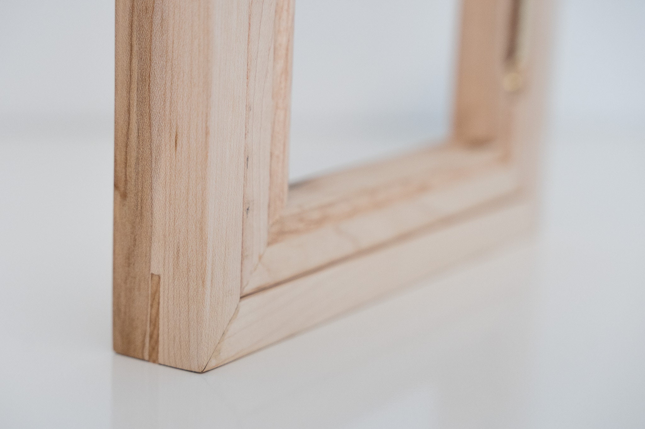 Panel Floater Frame for Painting or Mounted Photograph, 5x7 Panel Frame, Handmade Maple Frame, 1 ...