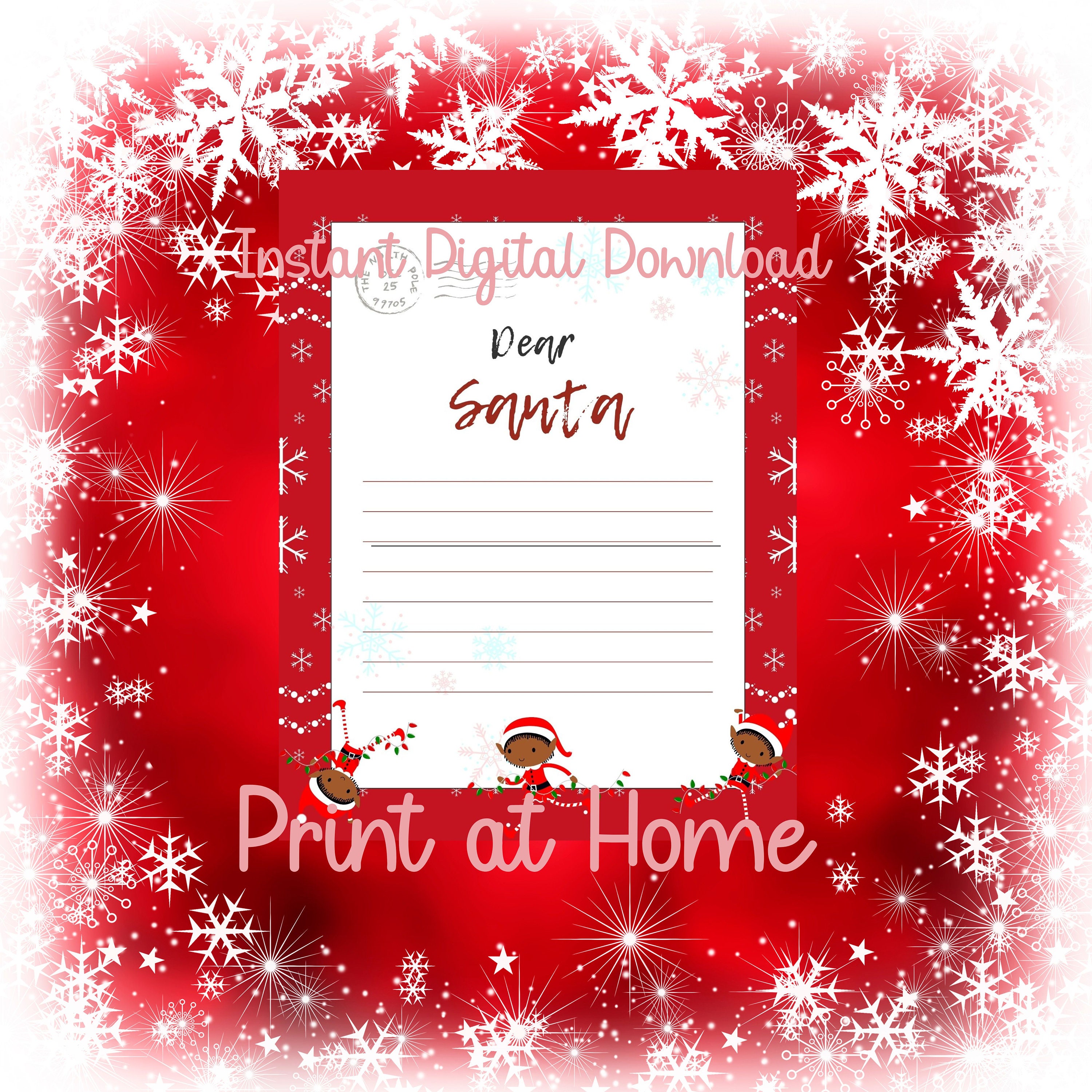 Letter to Santa Printable Kids Letter to Santa Santa Letter - Etsy