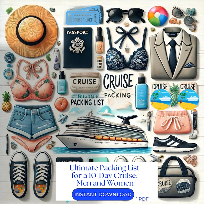 10-day Cruise Packing List for Men and Women - Etsy