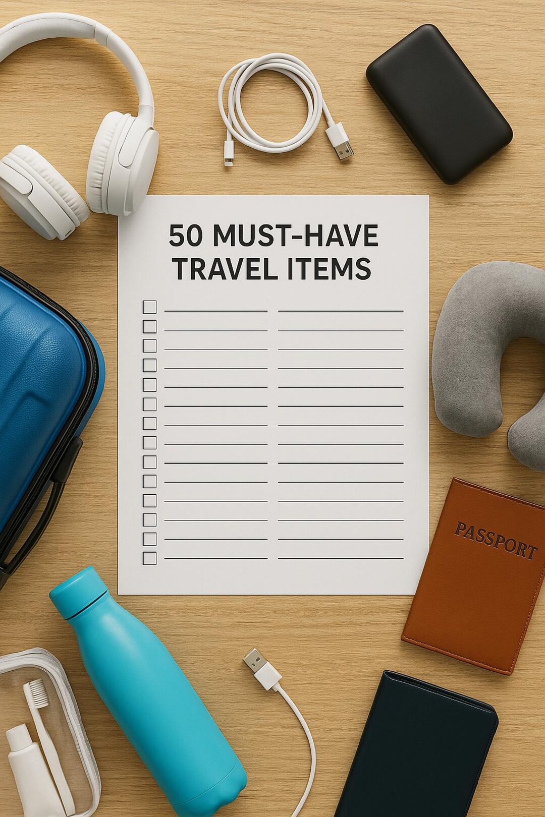 50 Must-have Travel Items Checklist – Perfect for Weekend Getaways ...