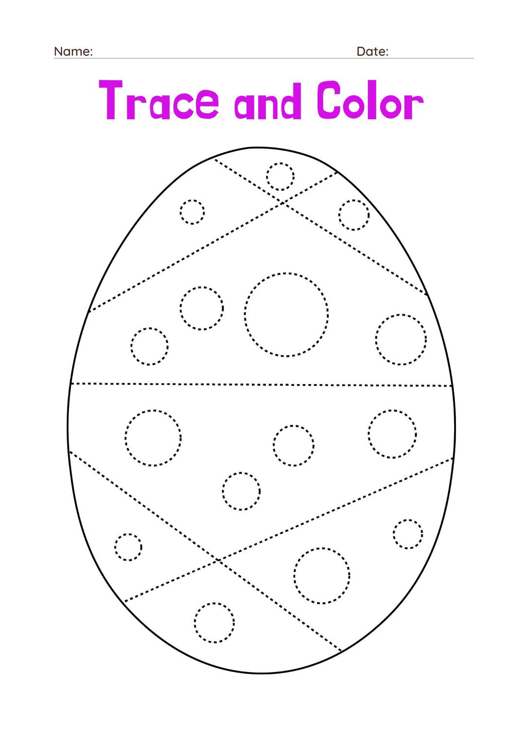 Easter Activities for Kids| Easter Egg| Colour and Trace Easter Egg ...