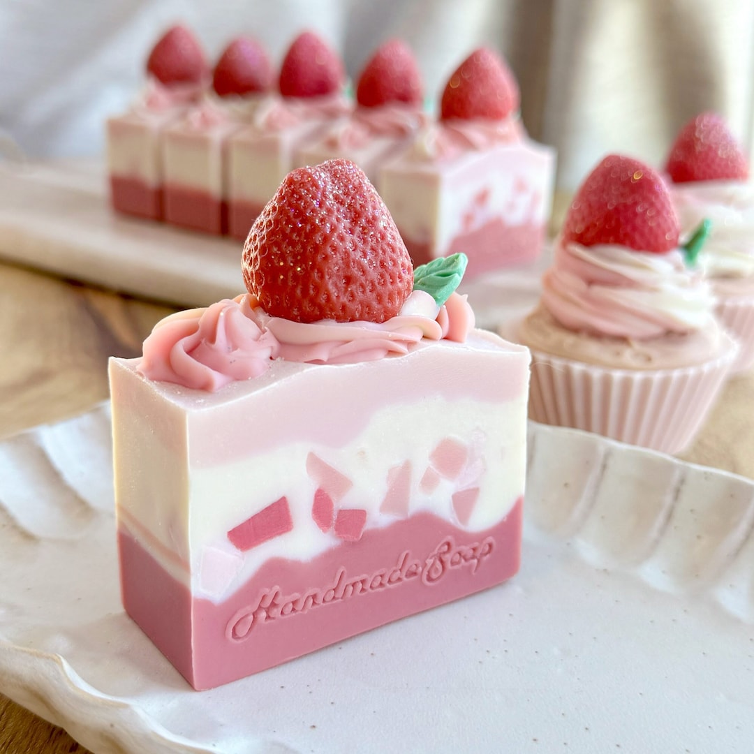 Strawberry Cake Soap: Handmade Artisan Cold Process Soap - Etsy
