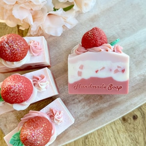 Strawberry Cake Soap: Handmade Artisan Cold Process Soap - Etsy