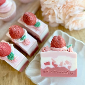 Strawberry Cake Soap: Handmade Artisan Cold Process Soap - Etsy