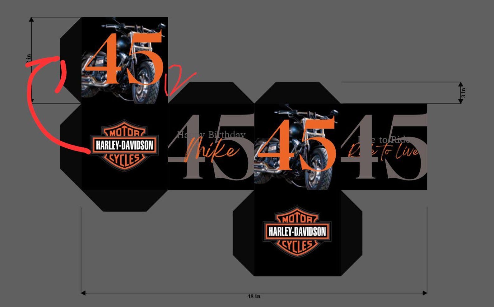 PVC Custom Photo Cube Photo | Birthday Backdrop | Custom Backdrop ...