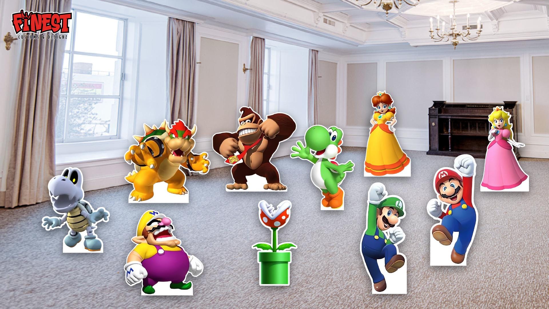 Mario Cutout Cardboard Backdrop | Birthday Sign Yard Cutout | Event and ...