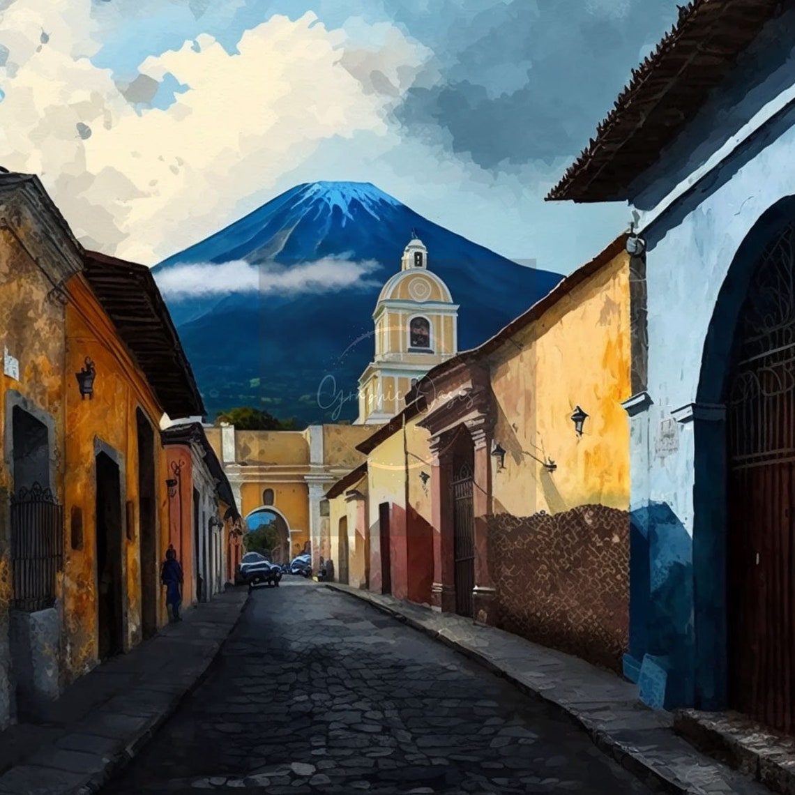 Antigua Guatemala Clipart, 40 Png, Guatemala Art, Guatemala Wall Art ...
