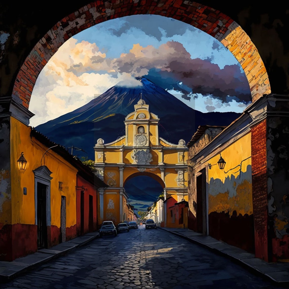 Antigua Guatemala Clipart, 40 Png, Guatemala Art, Guatemala Wall Art ...