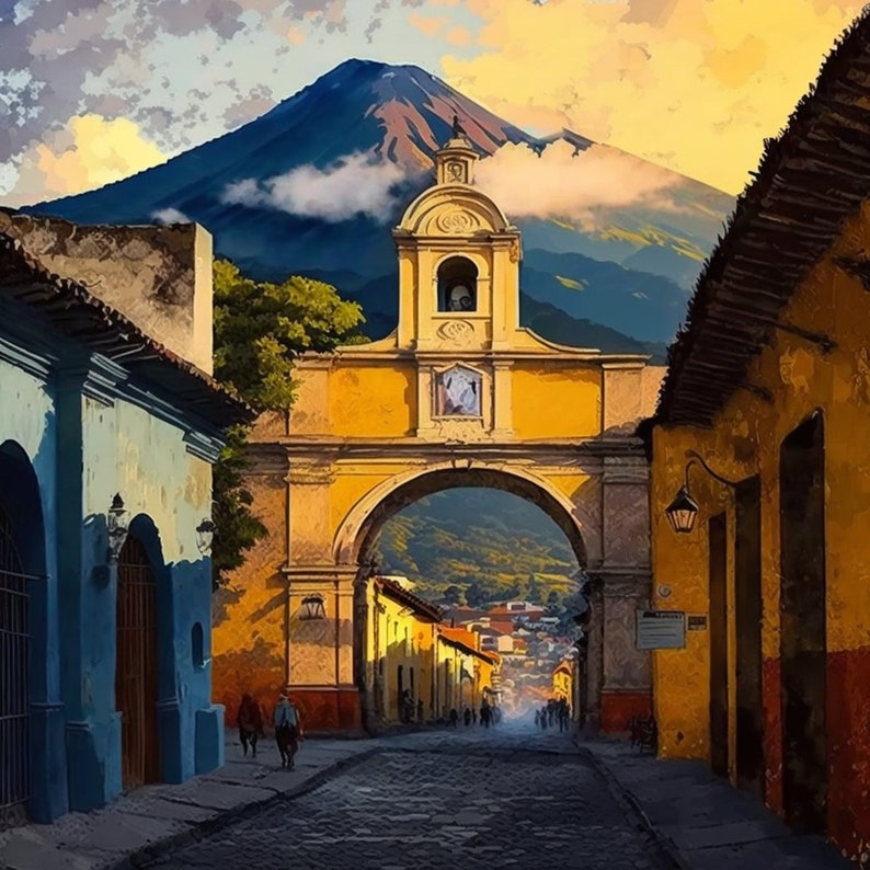 Antigua Guatemala Clipart, 30 Png, Guatemala Art, Guatemala Wall Art ...