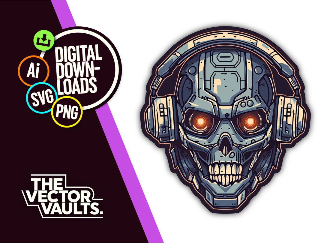 Robot Gamer Logo, Digital Download, SVG, Ai, PNG, Vector, Perfect for ...