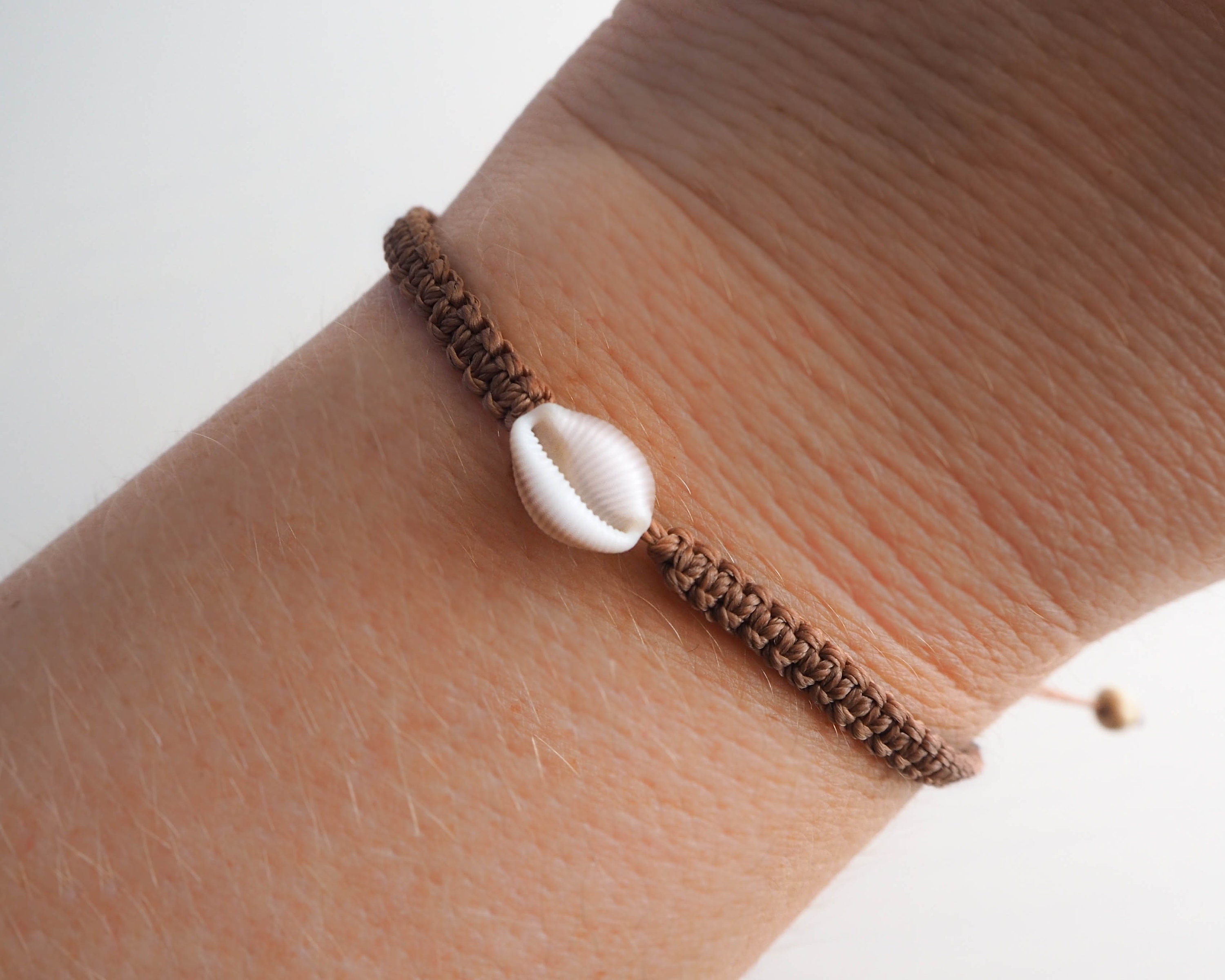 Portgal's Coastal Beauty: Cowrie Seashell Bracelet Handcrafted Ocean ...
