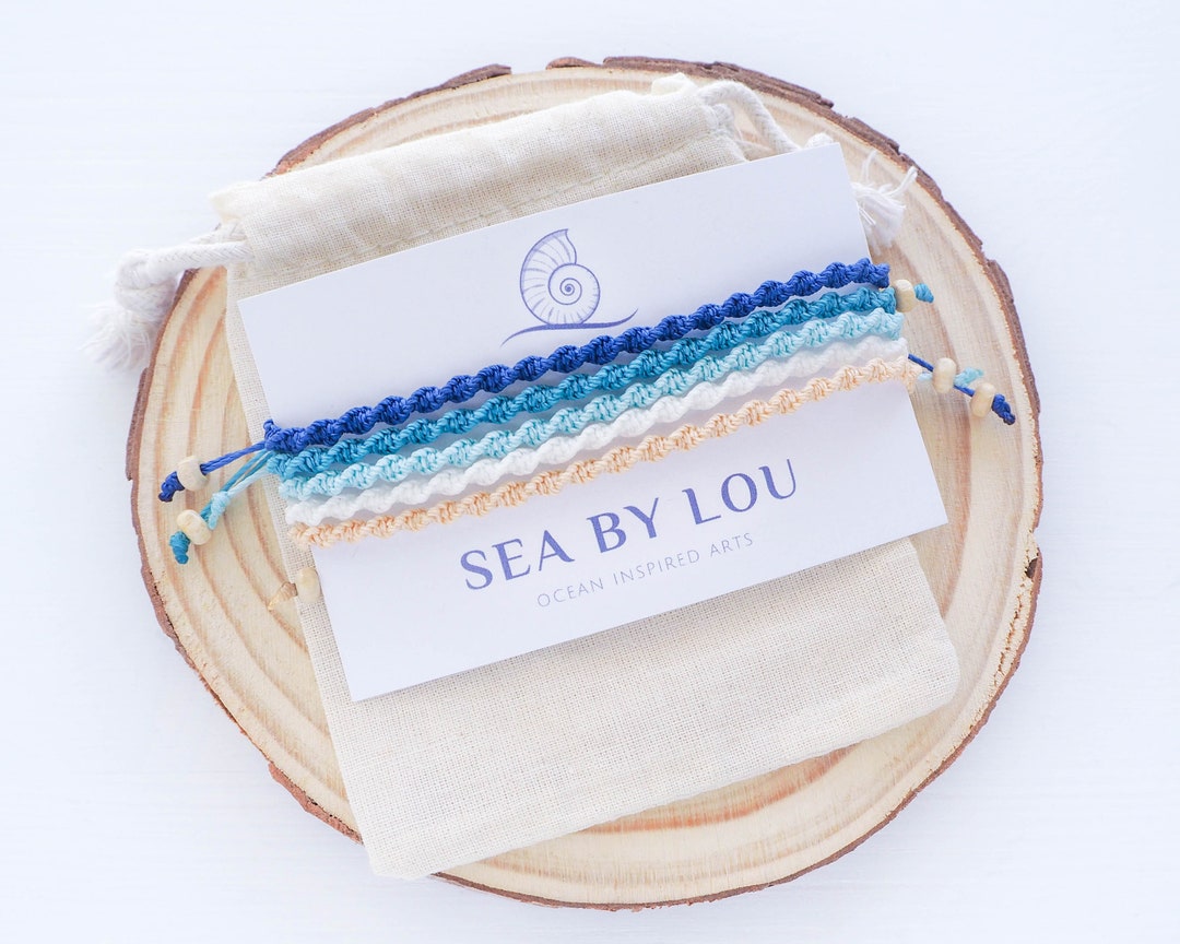 Handmade Lagoon Ocean Colored Bracelets, Beach Girl Jewelry, Friendship ...