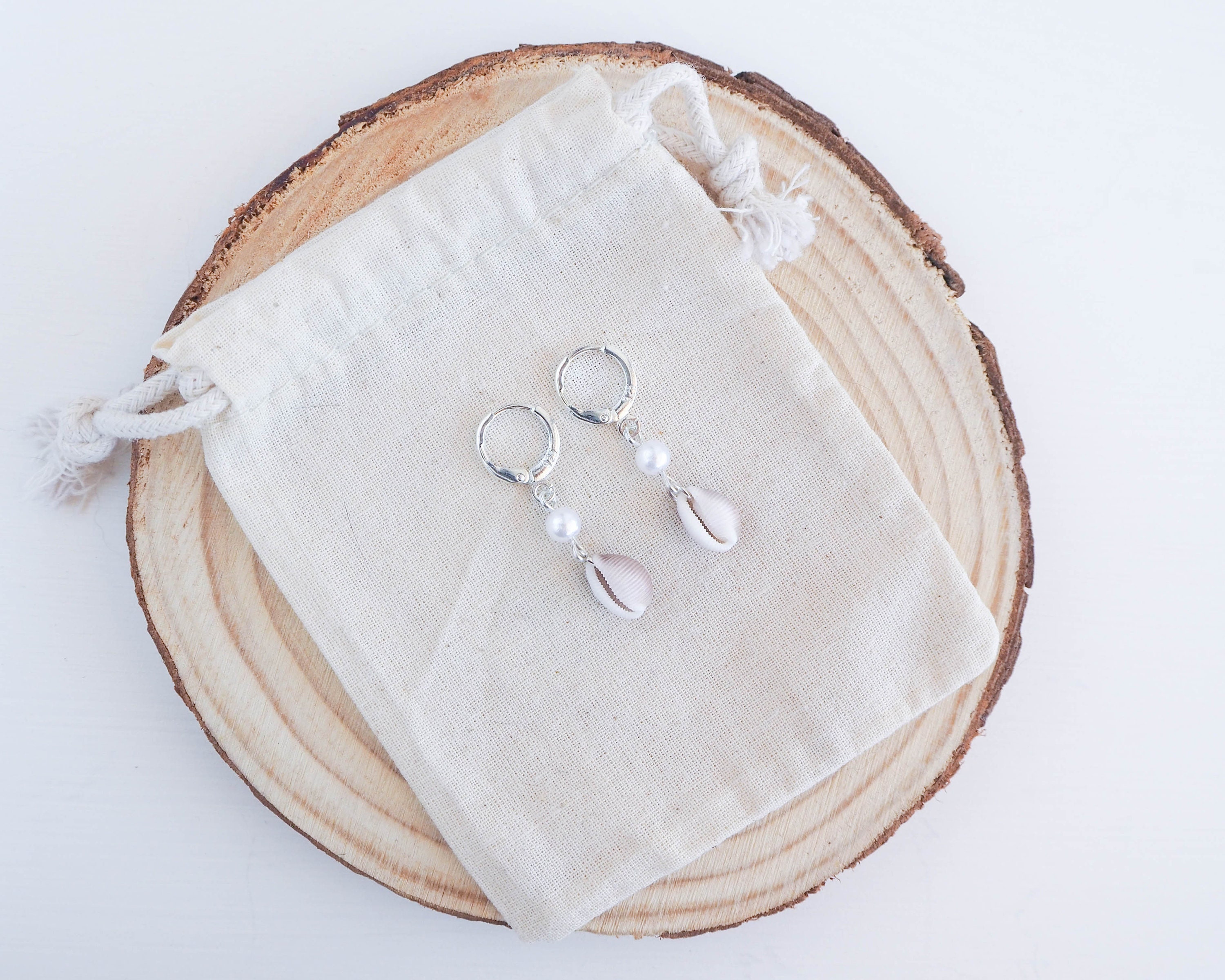 Coastal Chic: Portuguese Cowrie Shell Pearl Earrings With 925 Silver ...
