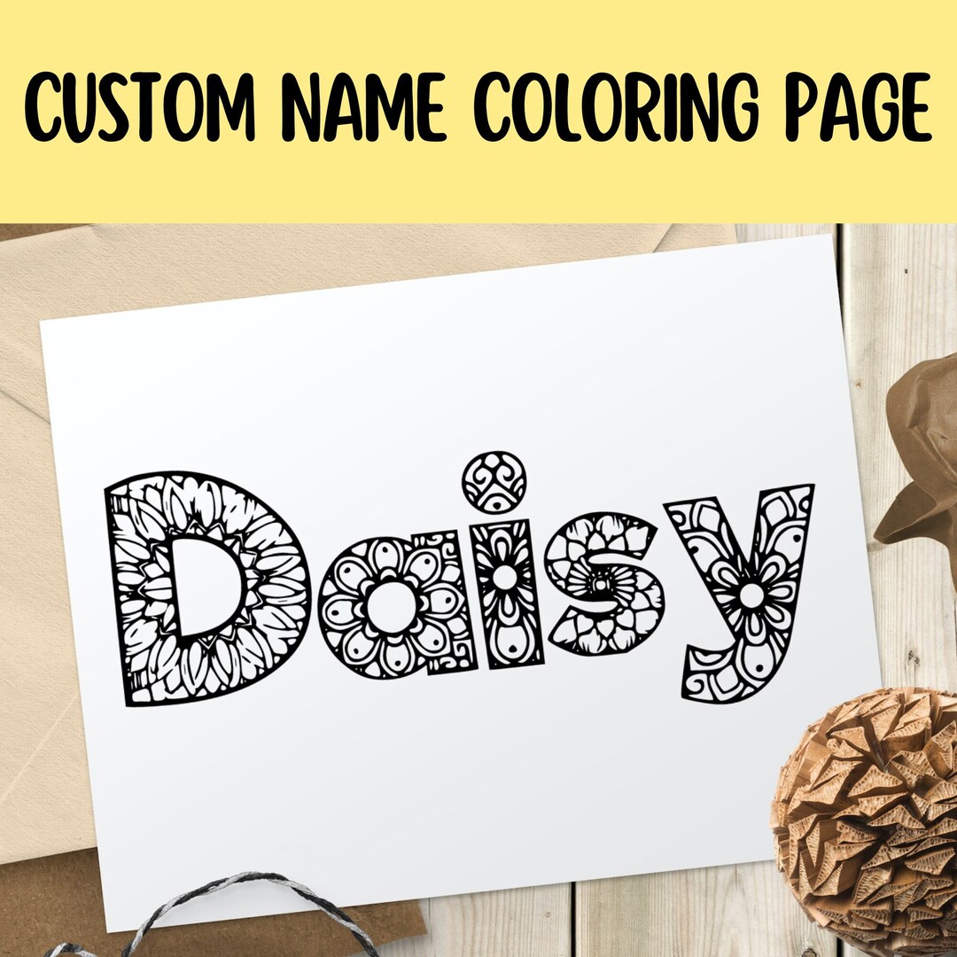Personalized Name Coloring Pages, Digital Download, Custom Name ...
