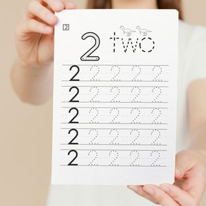 50 Number Tracing Worksheets, DINOSAUR THEME Traceable Numbers, 1-50 ...