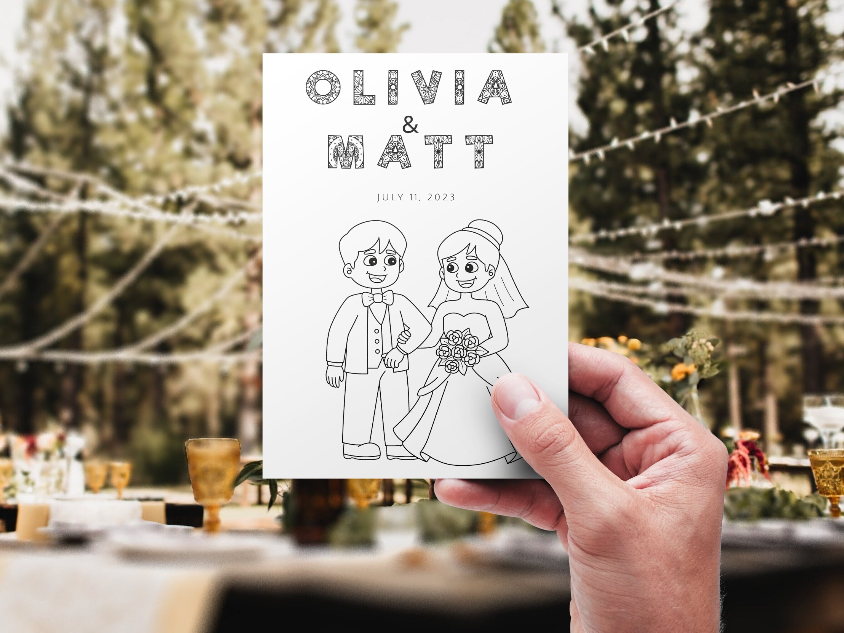 Custom Wedding Activity Book for Kids Wedding Coloring Book Kids ...