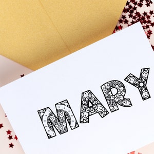 Custom Name Coloring Pages, Digital Download, Personalized Name ...