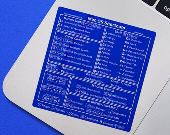 Apple MacBook Pro/air/imac Shortcuts Durable Vinyl Sticker Mac OS ...