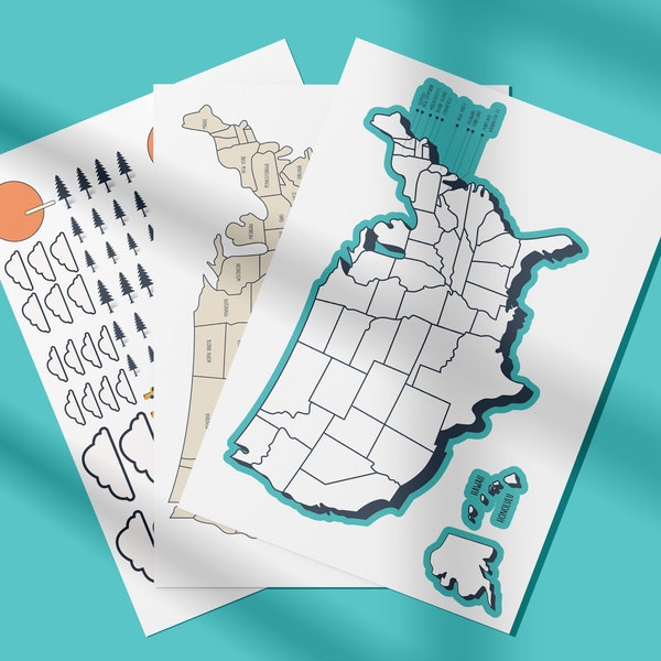 50 States Photo Map - Etsy