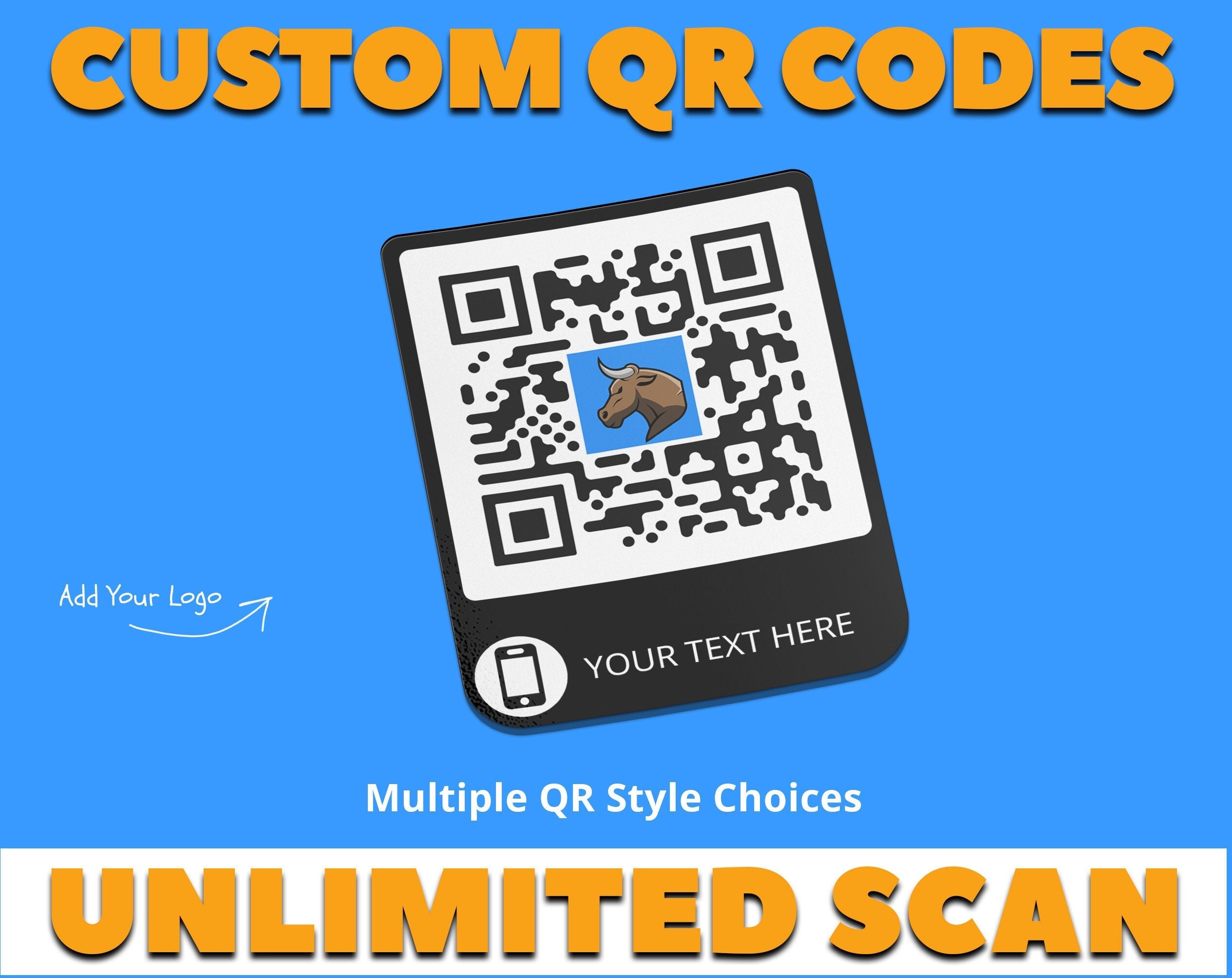 Custom QR Code, QR Code Stickers, Custom Sticker, Personalized Stickers ...