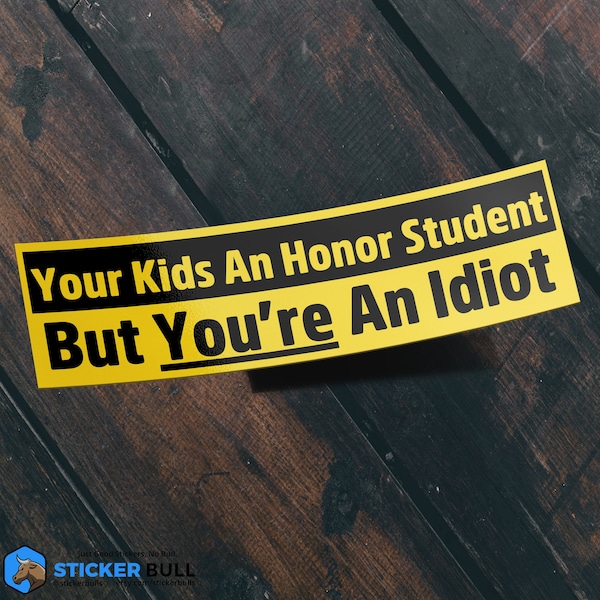 Funny Honor Student Bumper Stickers - Etsy