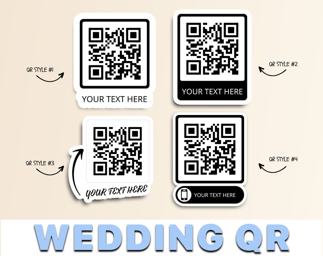 Wedding QR Code, Bridal Shower QR Code, Wedding Itinerary, Save the ...