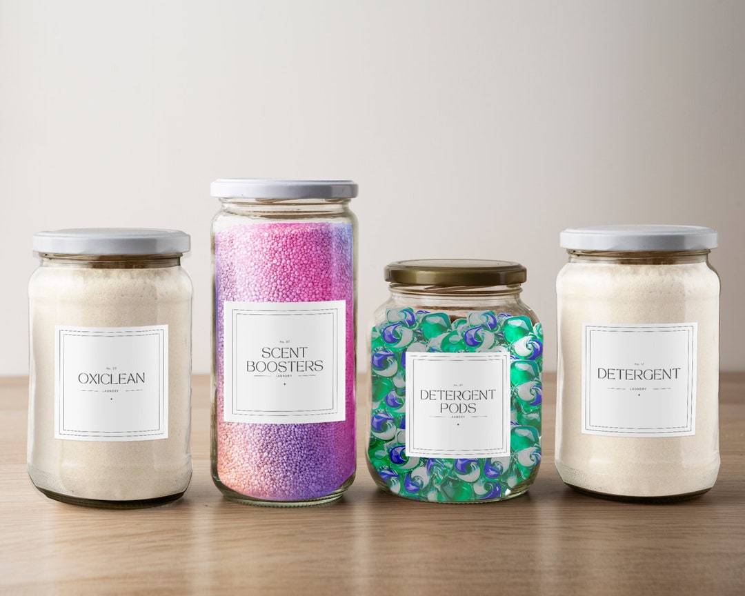 Laundry Room Labels, Preprinted and Custom Laundry Container Labels ...