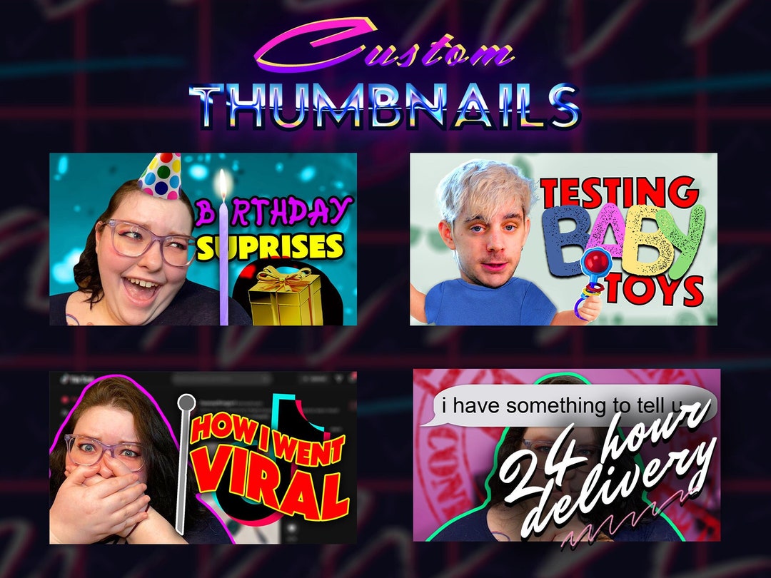 CUSTOM Thumbnail Design for Youtube, Personalized Graphic Template for ...