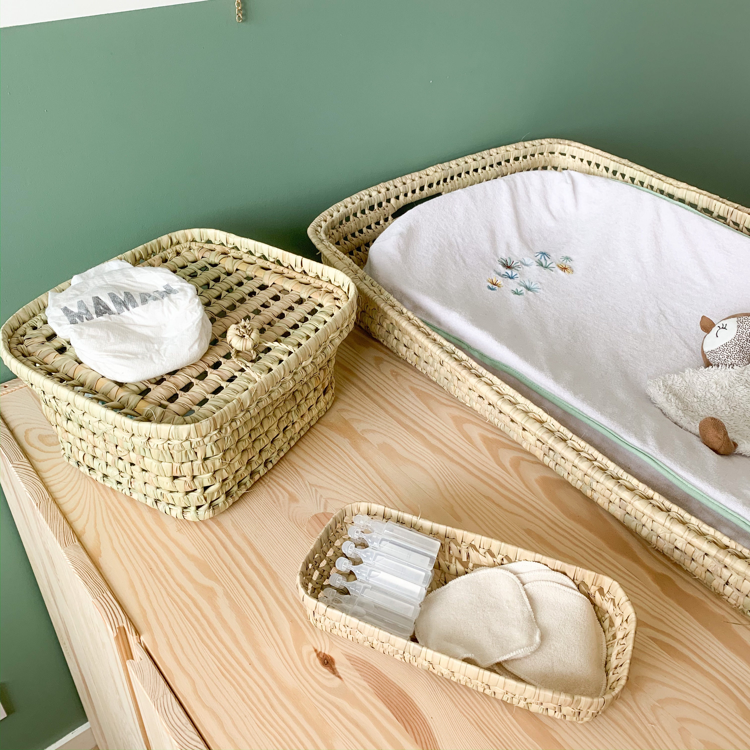 Panier a langer a rebord en osier matelas a langer - Etsy France