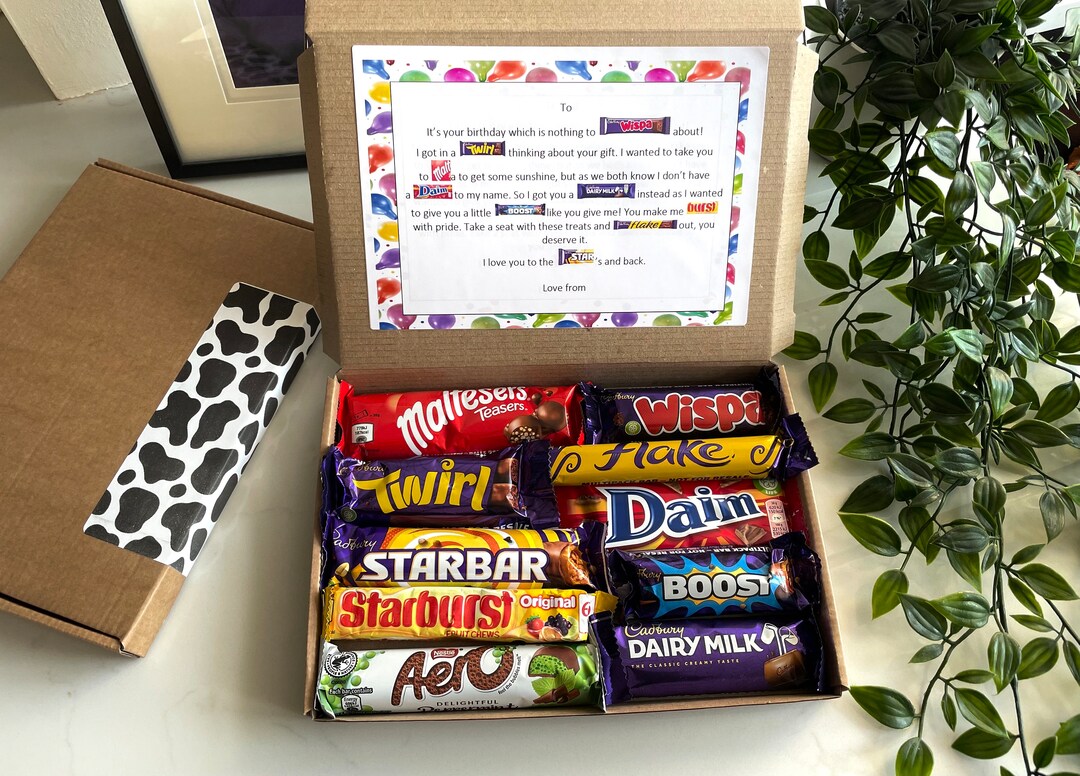 Novelty Chocolate Poem Gift Box 50th Birthday Letterbox - Etsy