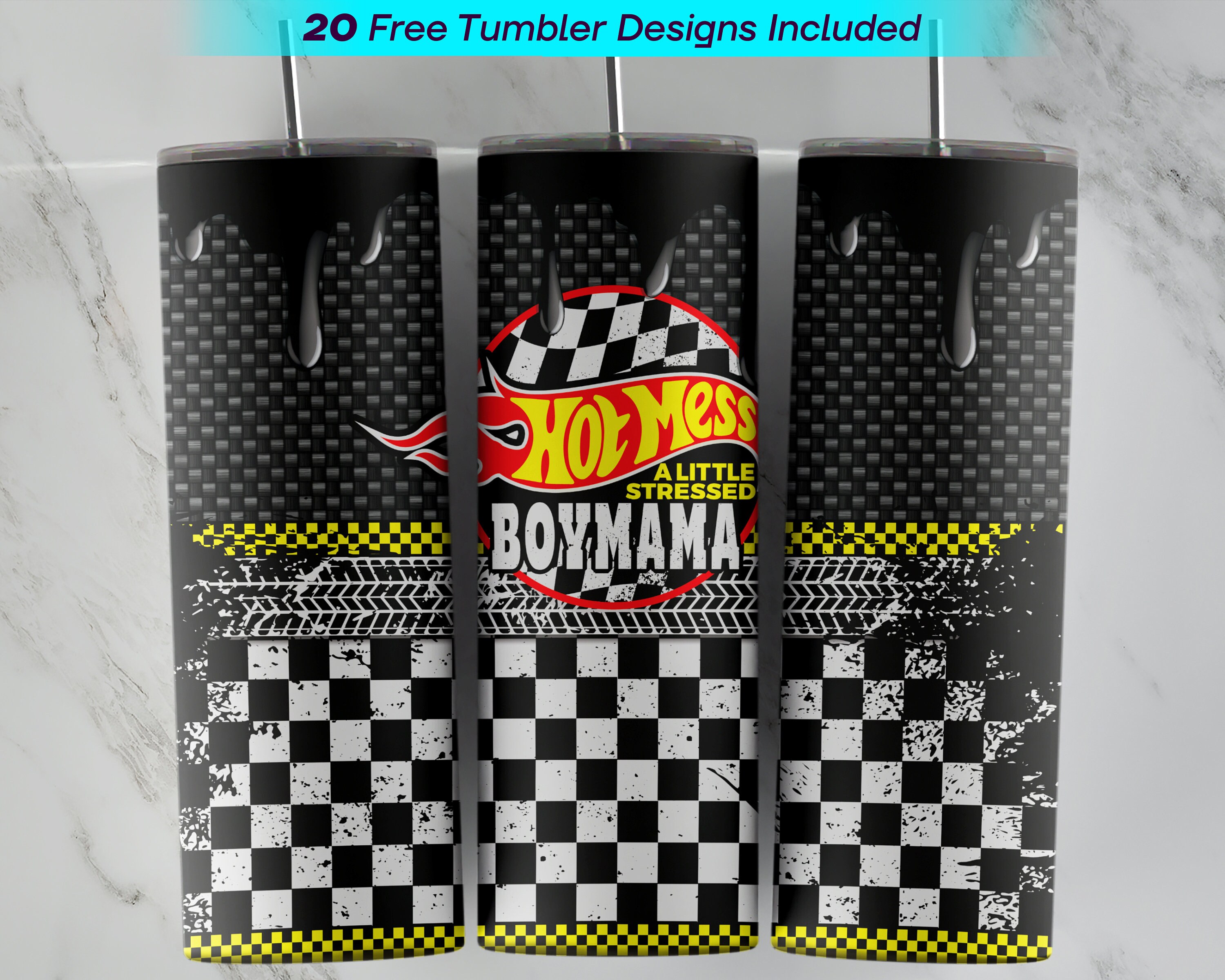 20oz Hot Mess Boy Mama Tumbler Wrap, Hot Mess Sublimation Design, 20 Oz ...