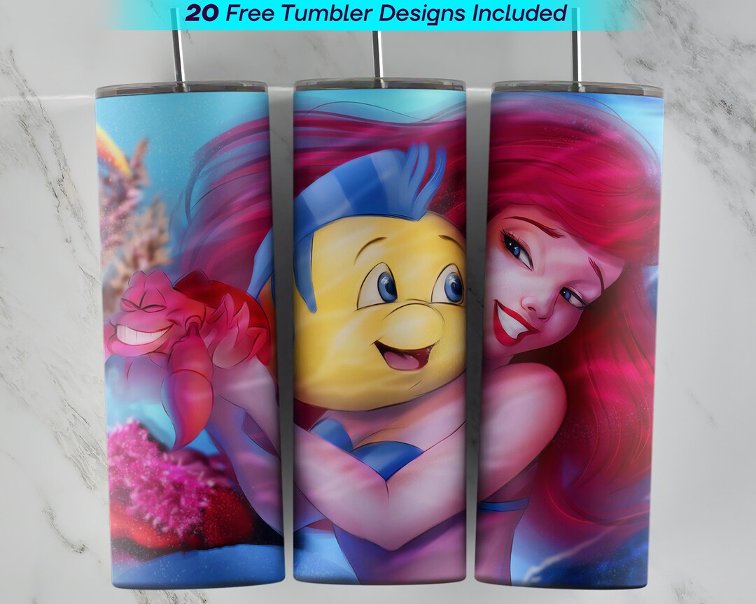 20oz Little Mermaid Tumbler Wrap, Little Mermaid Sublimation Design ...