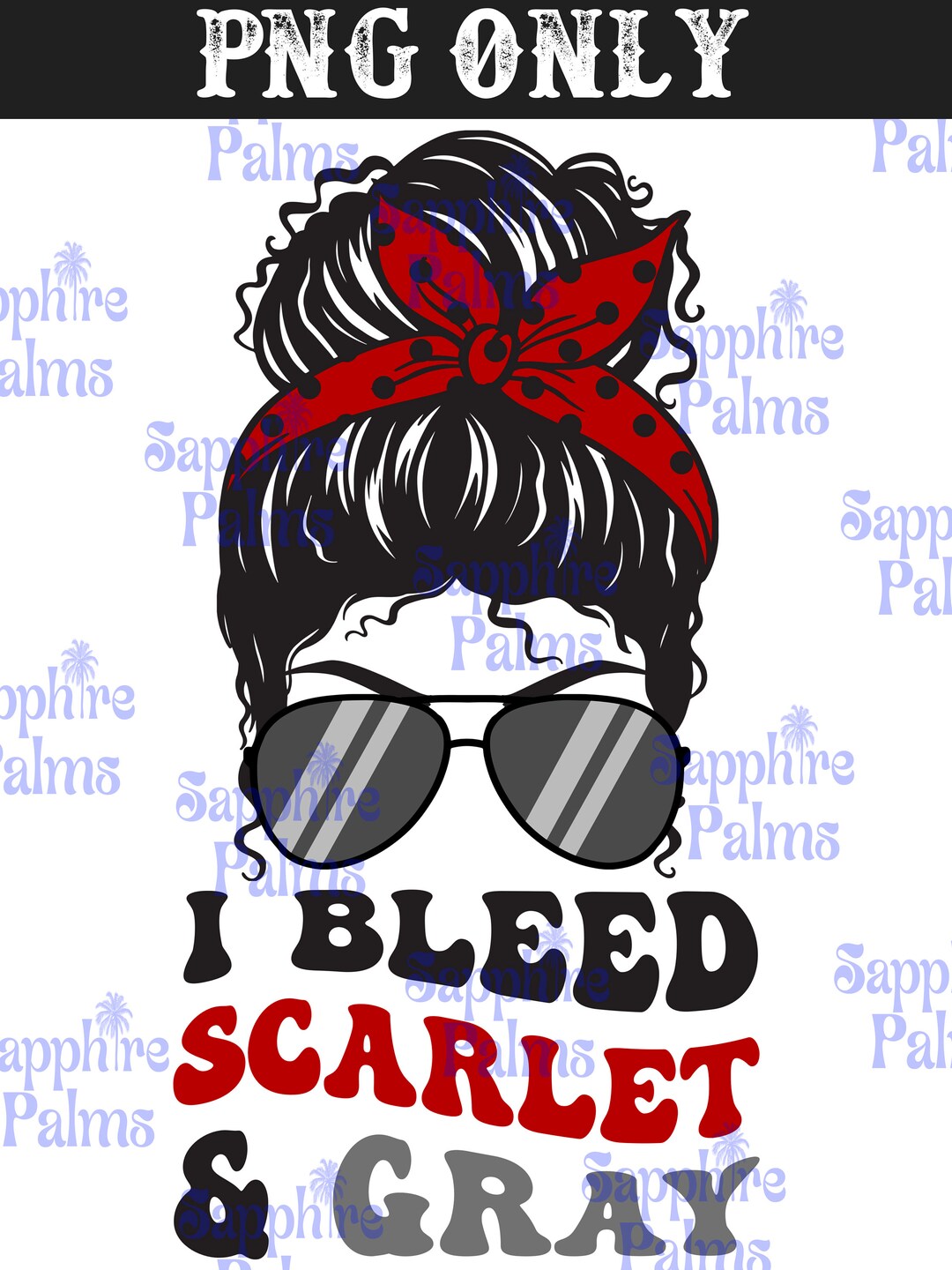 I Bleed Scarlet & Gray OSU Buckeye Girl Silhouette Wavy Words PNG Design File for Sublimation ...
